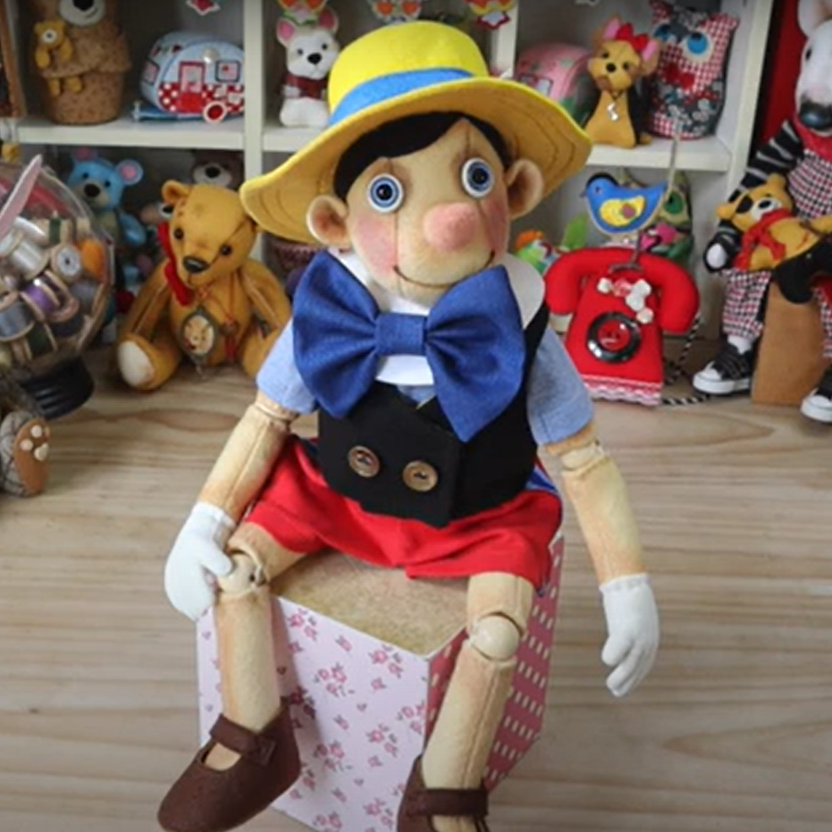 Wooden Puppet PDF Pattern Approx 32cm Seated – Lisa Pay